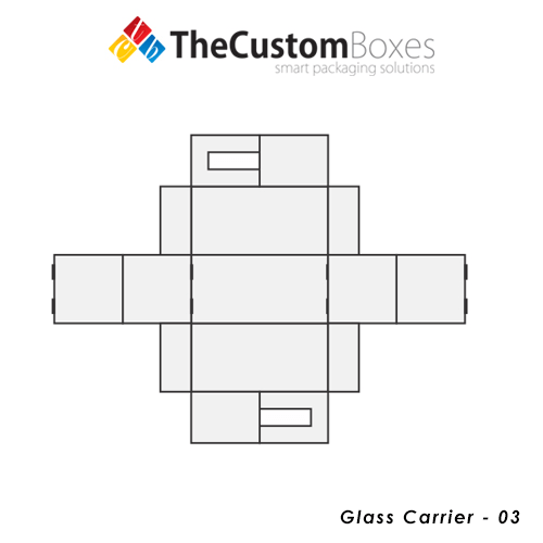 Custom Printed Glass Carrier Packaging Boxes with Logo | TCB