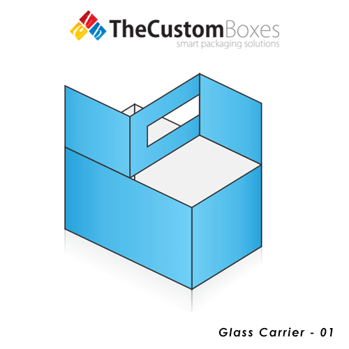 Custom Printed Glass Carrier Packaging Boxes with Logo | TCB