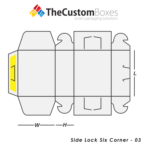 Customized Side Lock Six Corner Packaging Boxes