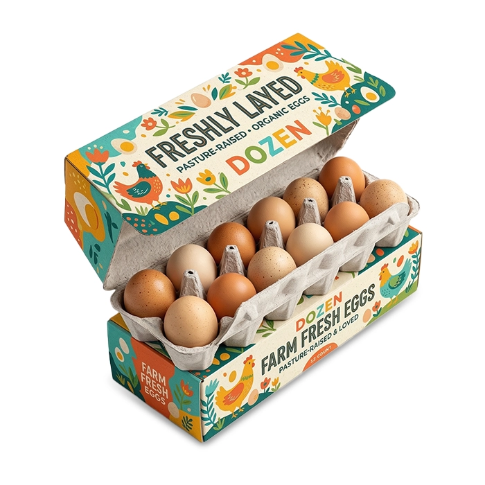 Custom Egg Cartons Boxes Wholesale | TheCustomBoxes