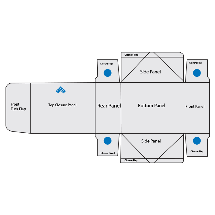 Four Corner with Display Lid Boxes Design and Printing